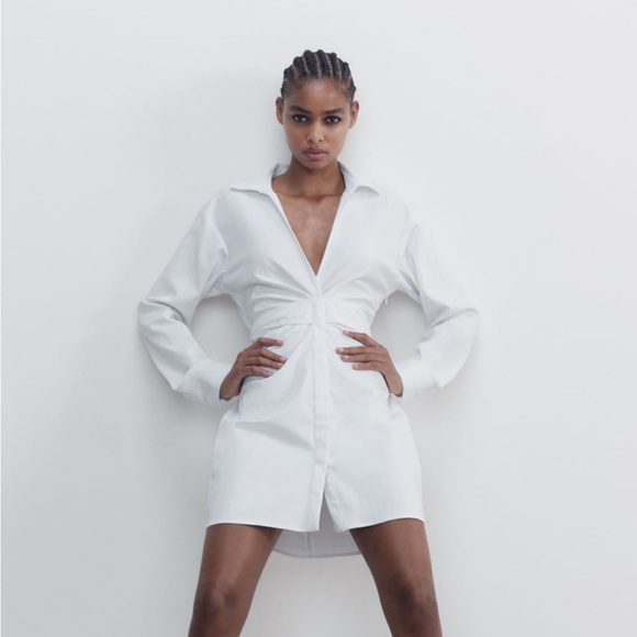 Zara | Dresses | Zara White Shirt Dress | Poshmark